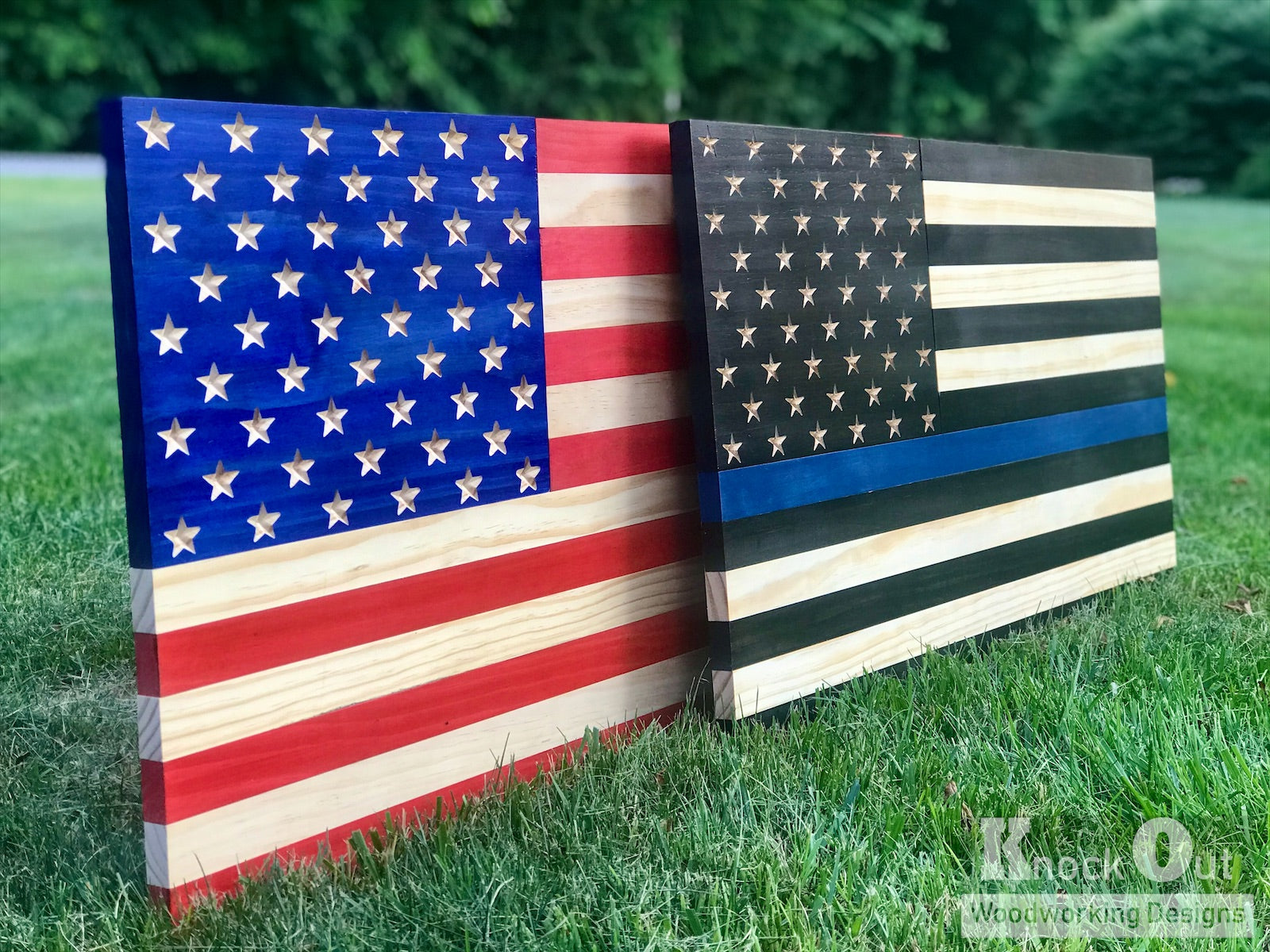 Wood Flags – KNOCKOUT WOODWORKING DESIGNS, LLC